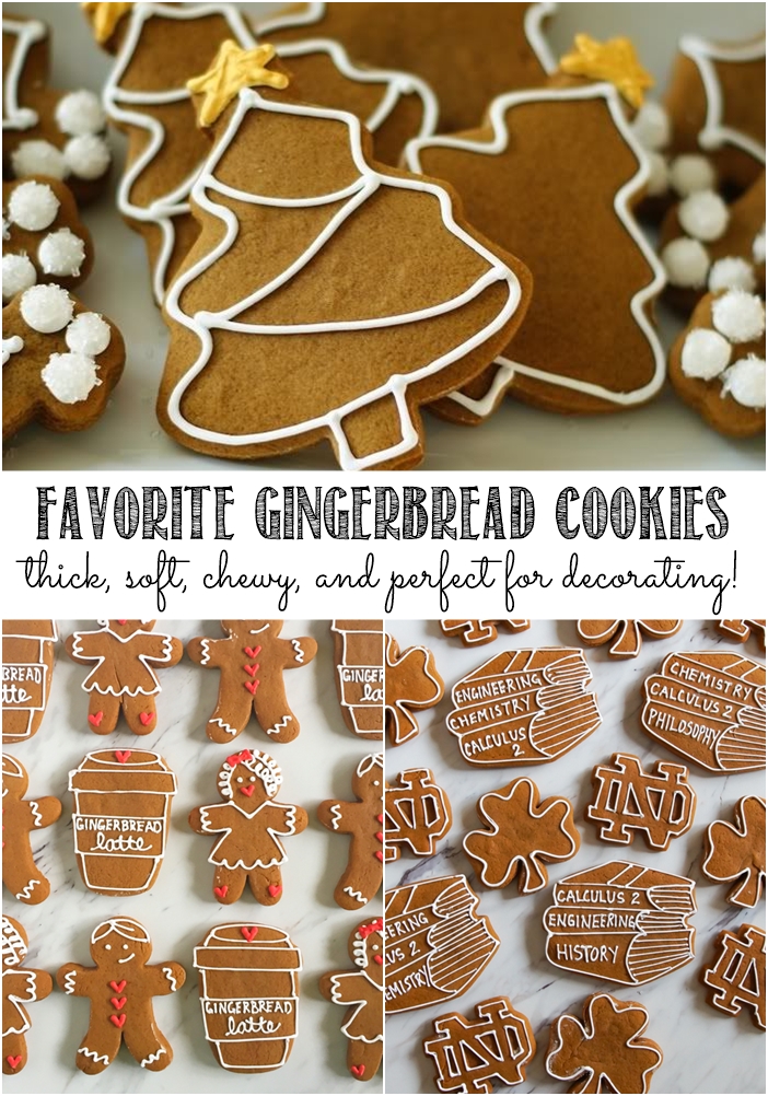 Simple Decorated Gingerbread Cookies | Bake at 350°
