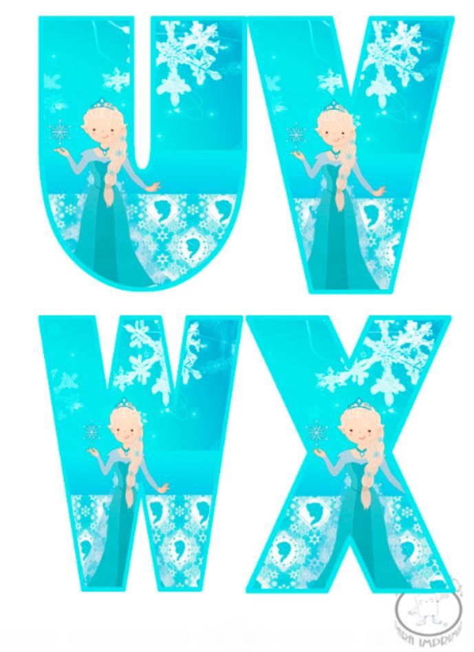 Abecedario Tipo Elsa de Frozen. Elsa´s Style Alphabet. - Oh my Alfabetos!
