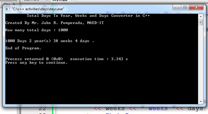 Free Programming Source Codes And Computer Programming Tutorials Total Days To Year Weeks And