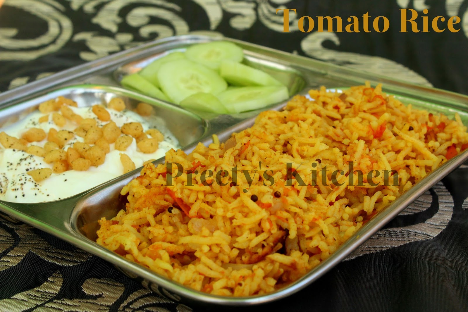 Preety's Kitchen: Simple Tomato Rice / Tamatar Pulao
