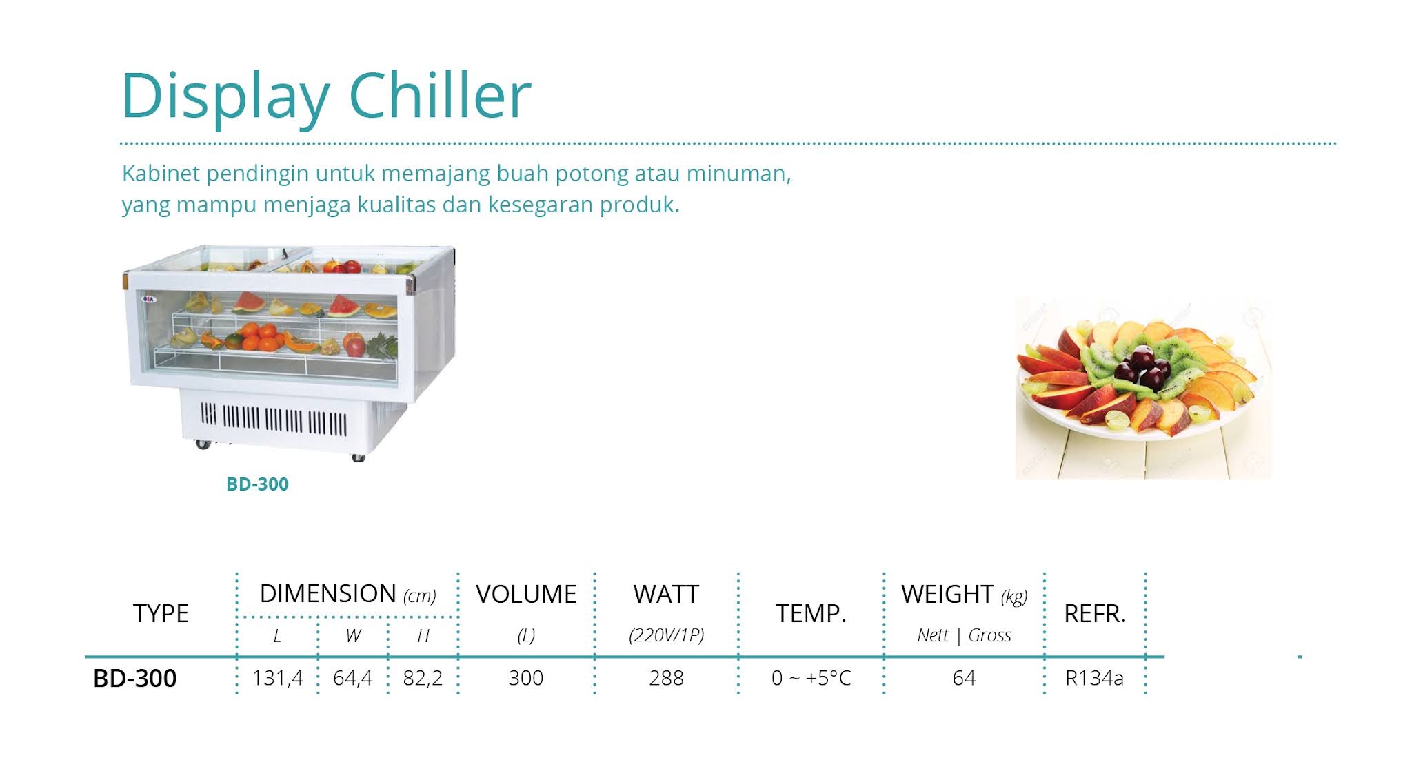 sahabatsejahtera: DISPLAY CHILLER / KABINET UNTUK MEMAJANG BUAH POTONG ...