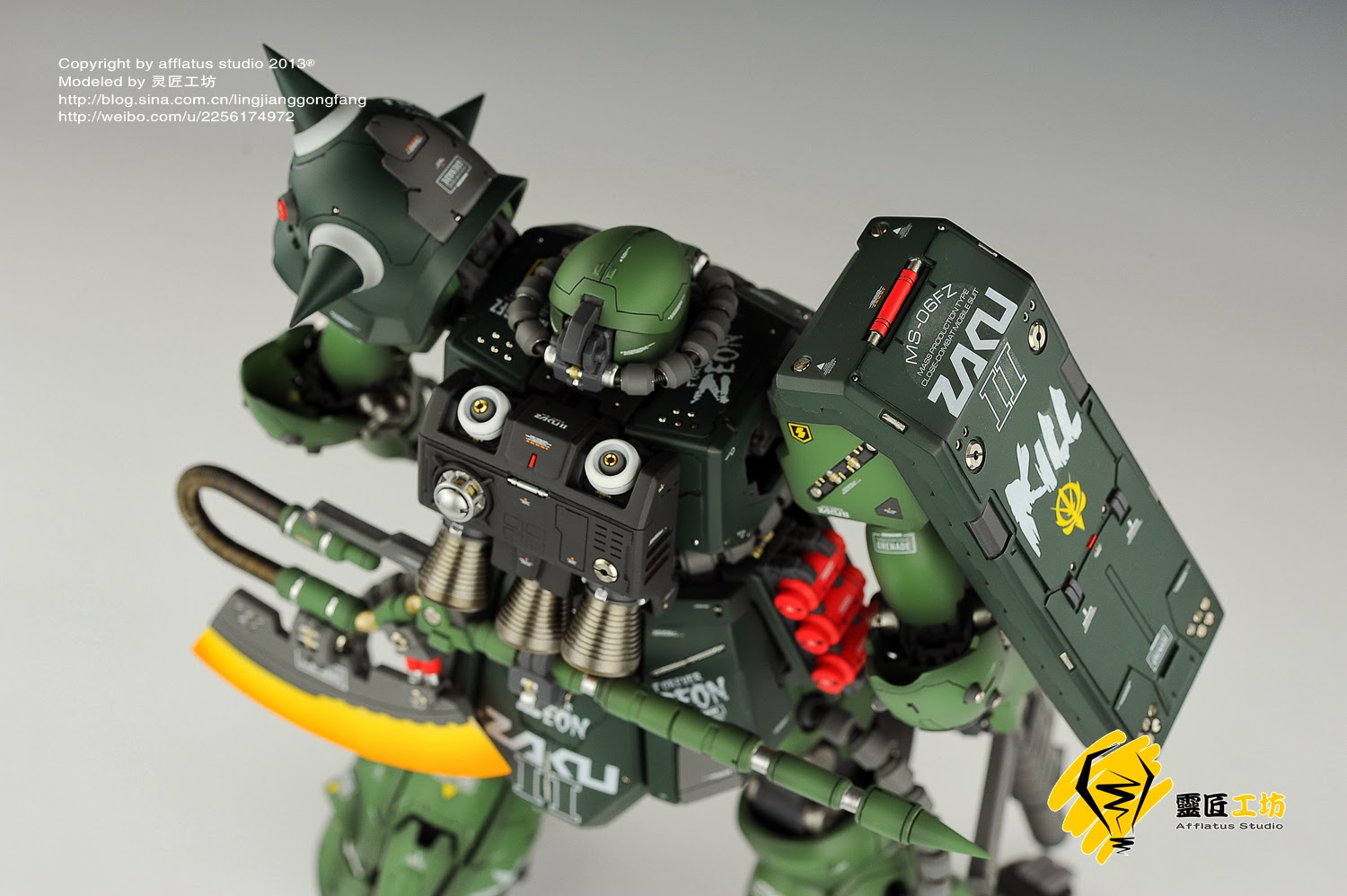 GUNDAM GUY: G-System 1/60 MS-06FZ Zaku II FZ - Painted Build w/ LED