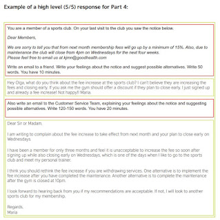 Aptis Test Mrs. García: Writing