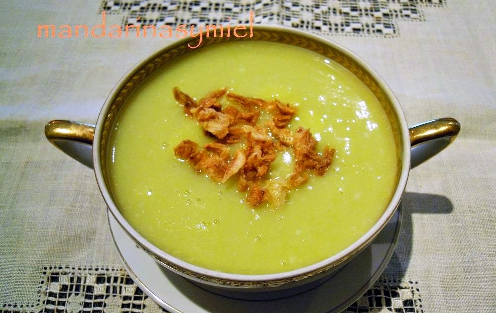 Crema ligera de calabacín. | Mandarinas y miel