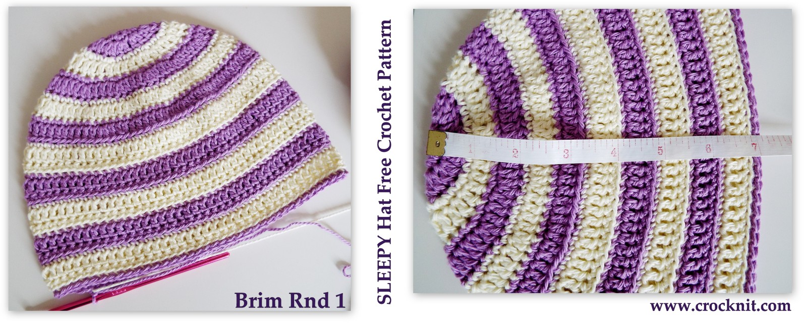 MICROCKNIT CREATIONS: SLEEP Hats Free Crochet Pattern #1 SLEEPY HAT