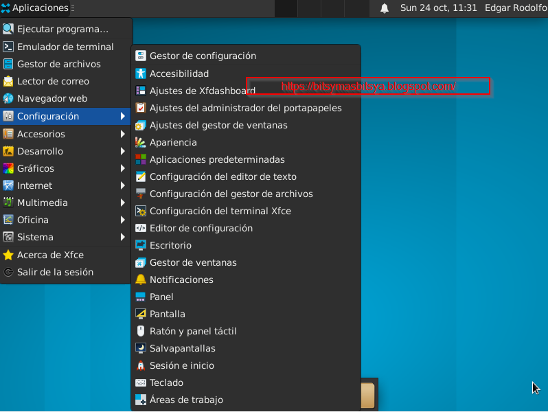 Edgar Rodolfo: OpenBSD 7.0, Slim, Xfce en Español/Spanish
