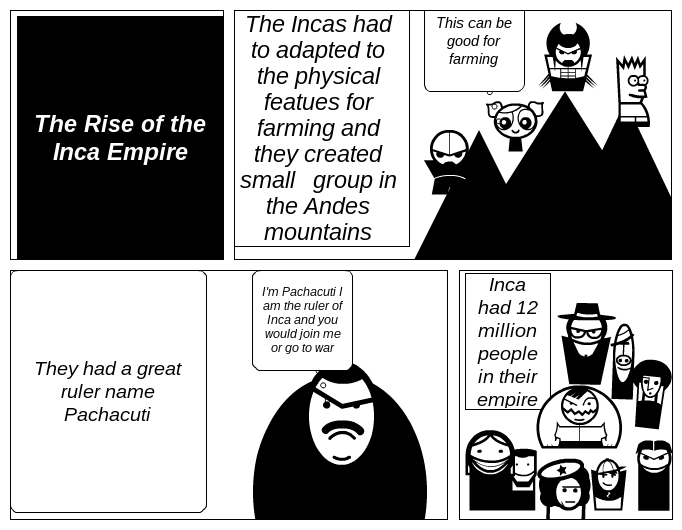 Special O History Portfolio: Inca Empire Comic Stripe