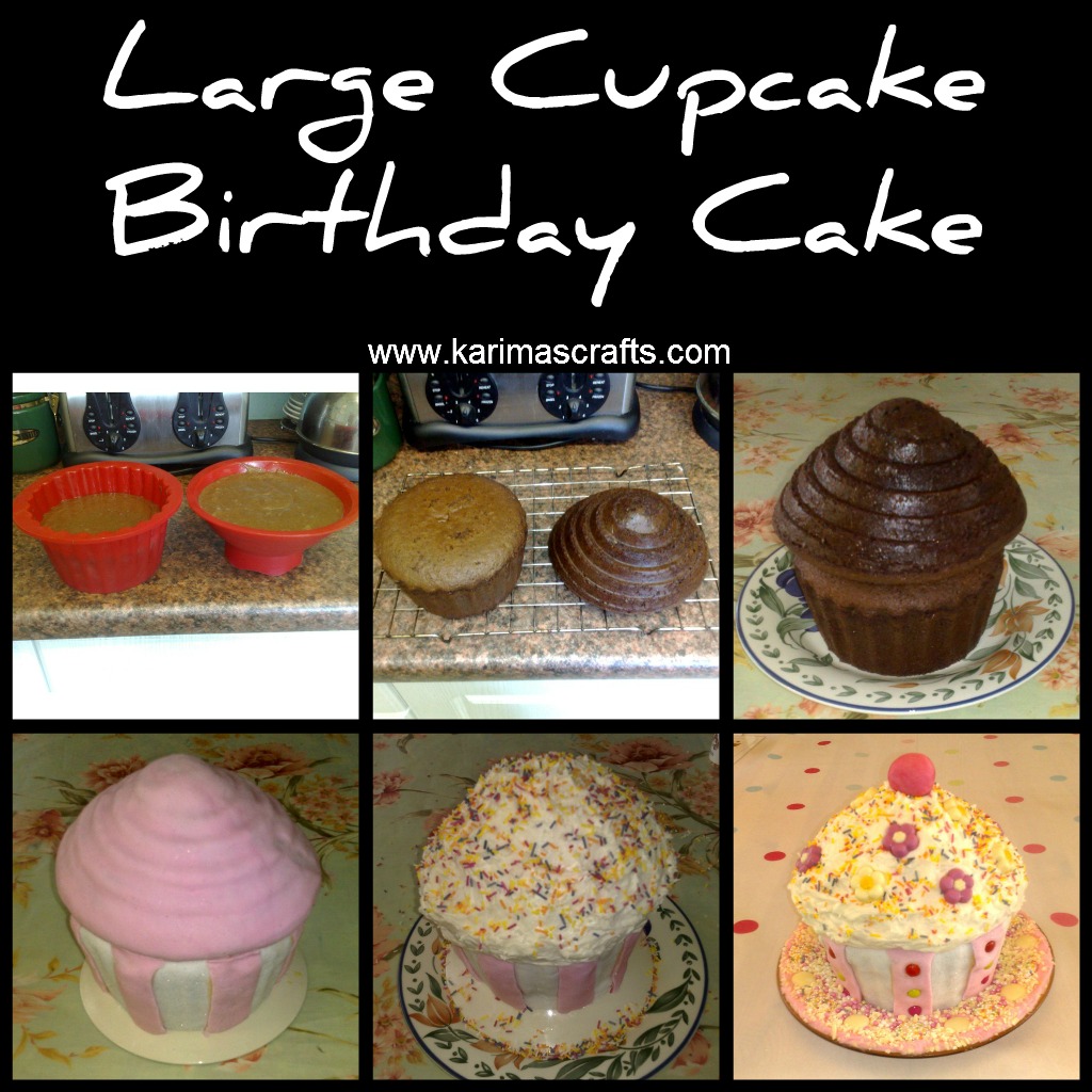 Karima's Crafts: Large Cupcake Party Cake Mini Tutorial