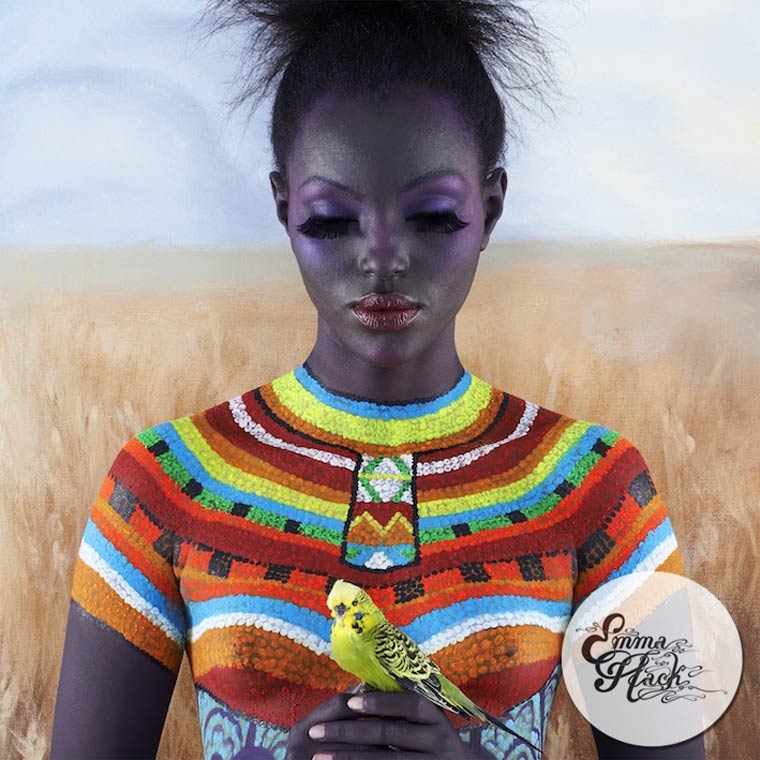 Birds and Girls - A arte de body painting de Emma Hack | Marte é para ...