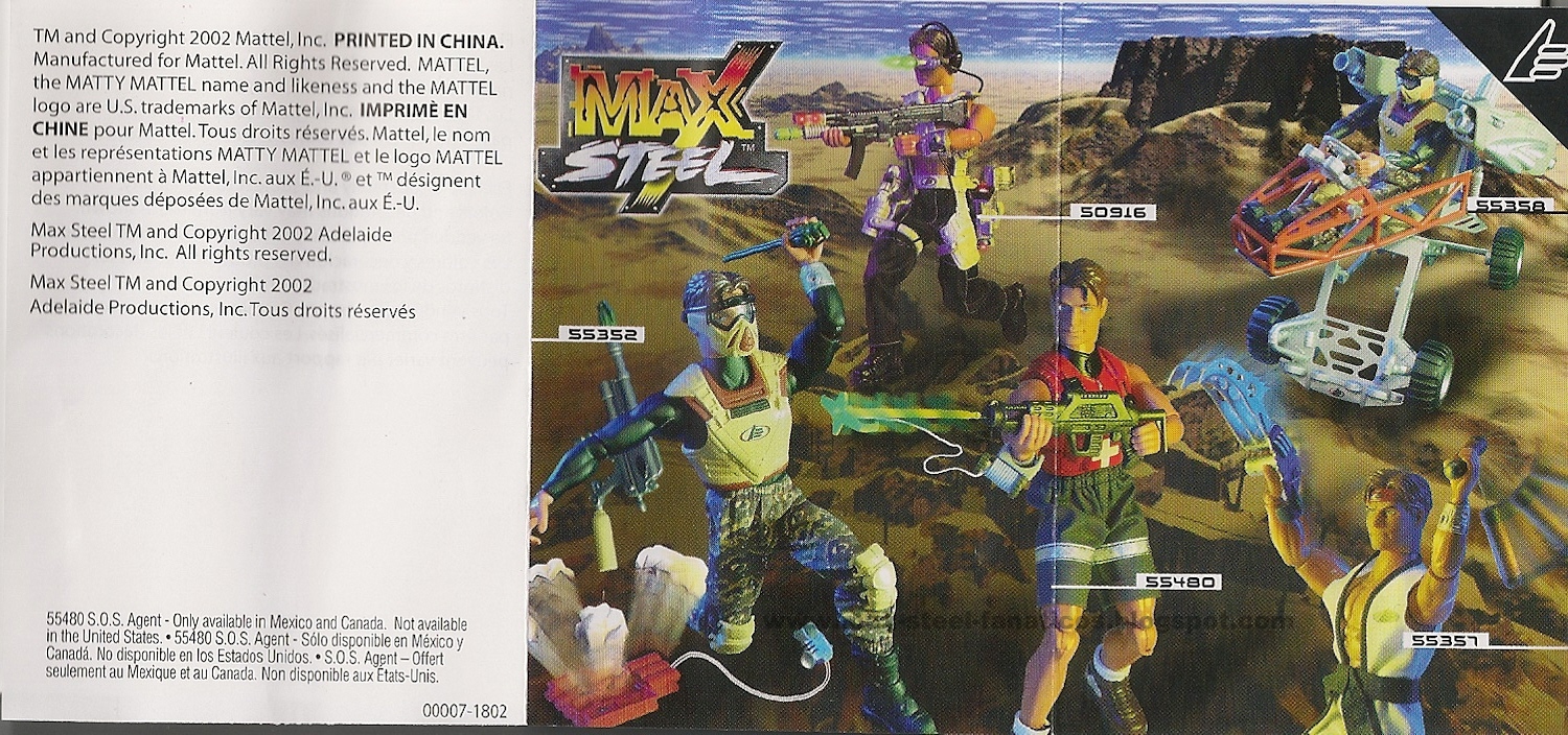 Max Steel Fanáticos: Línea Max Steel 2002 Completa