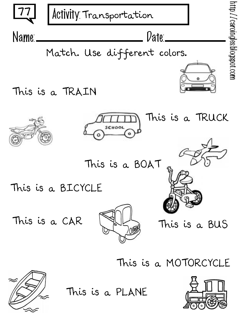 BILINGUAL AL-YUSSANA: MEANS OF TRANSPORT: ACTIVITIES