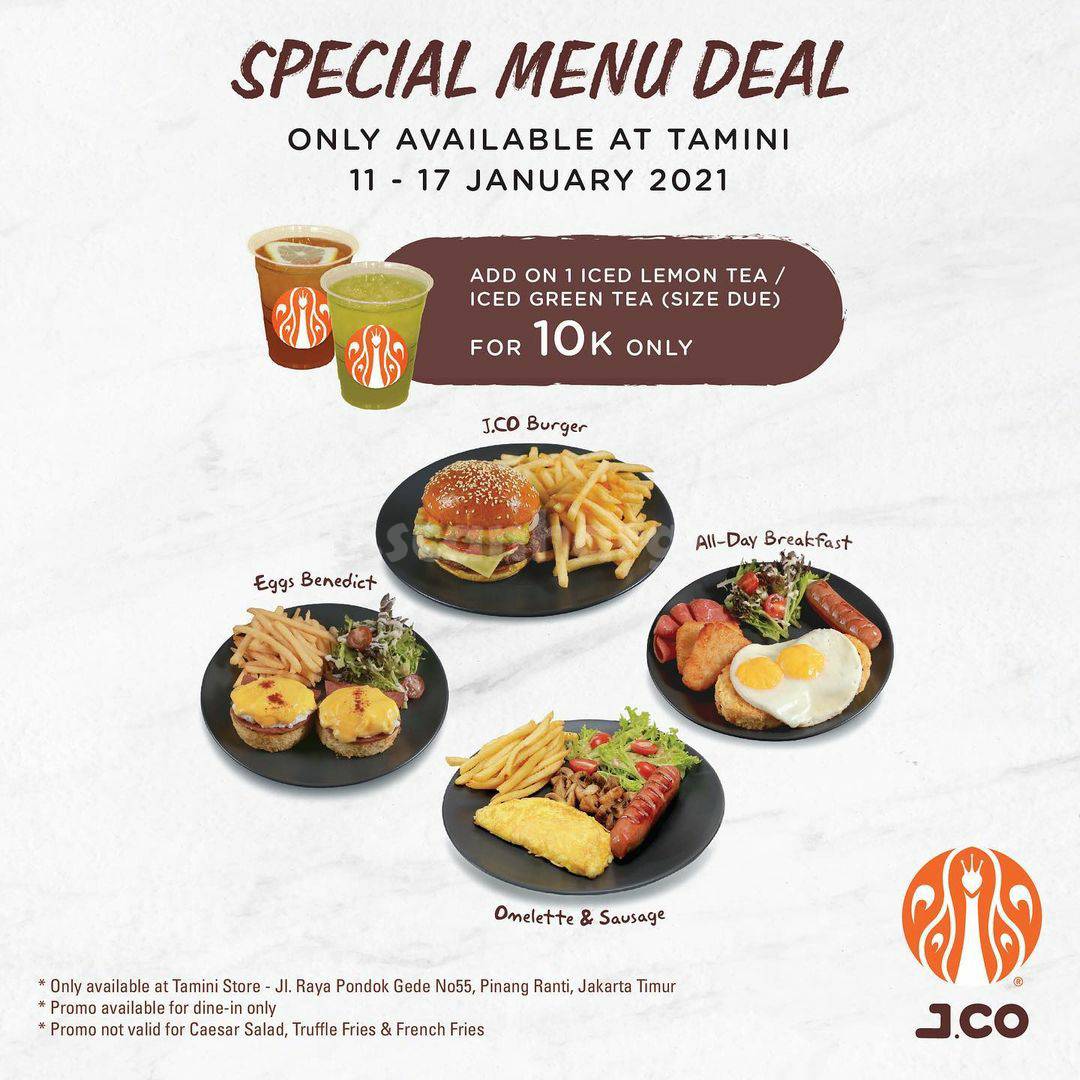 JCO Tamini Special Menu Deal – harga Iced Lemon Tea atau Ice Green Tea ...