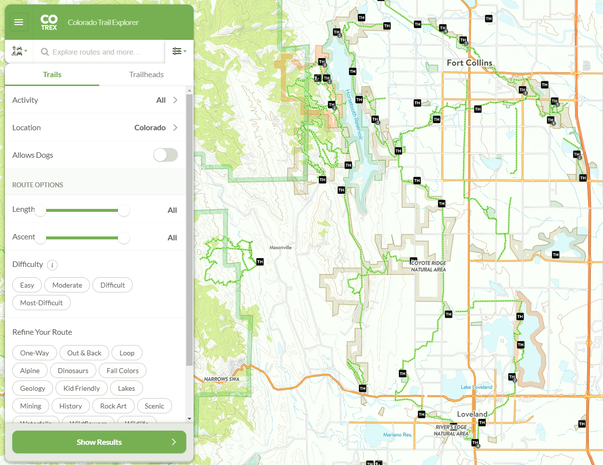 NFRMPO Blog: State Agencies Release Colorado Trail Explorer (COTREX) Map
