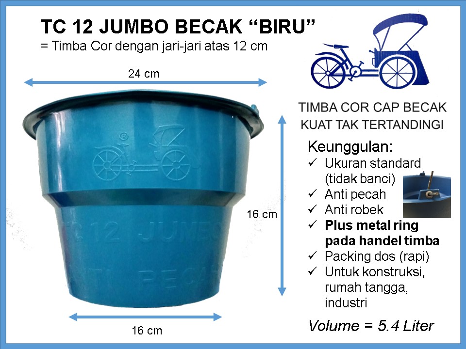 Timba Cor Cap BECAK: KATALOG PRODUK