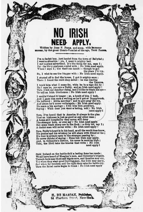 Immigration and Discrimination: No Irish Need Apply