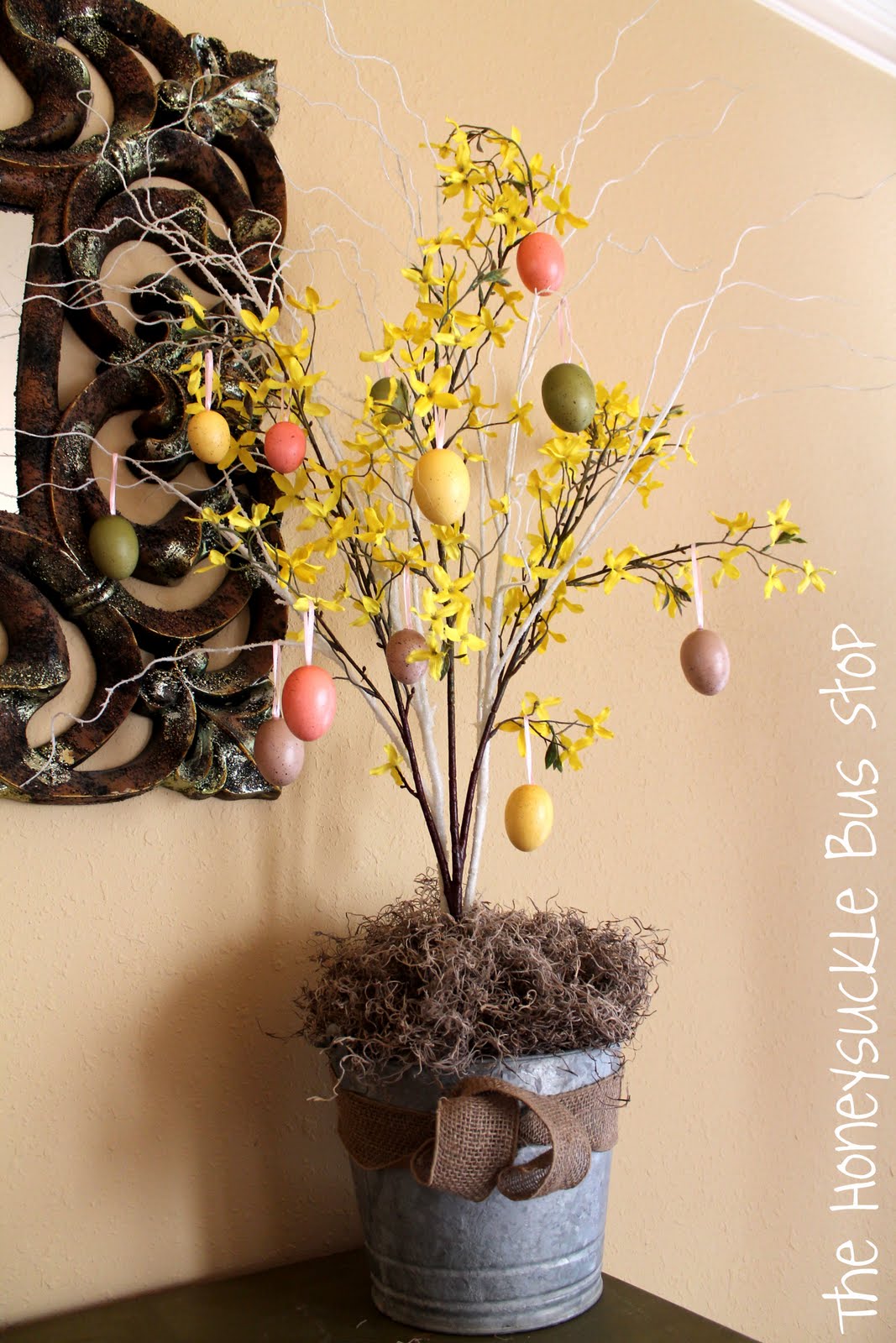 The Honeysuckle Bus Stop: Spring is on the Way: {DIY} Easter Tree