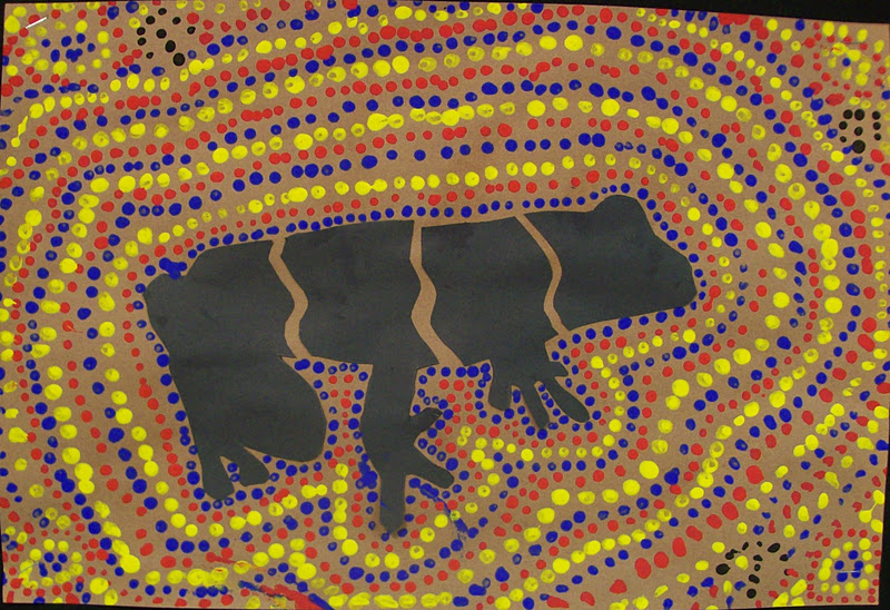 Art at Midway Middle School: Australian Aboriginal Dot Paintings