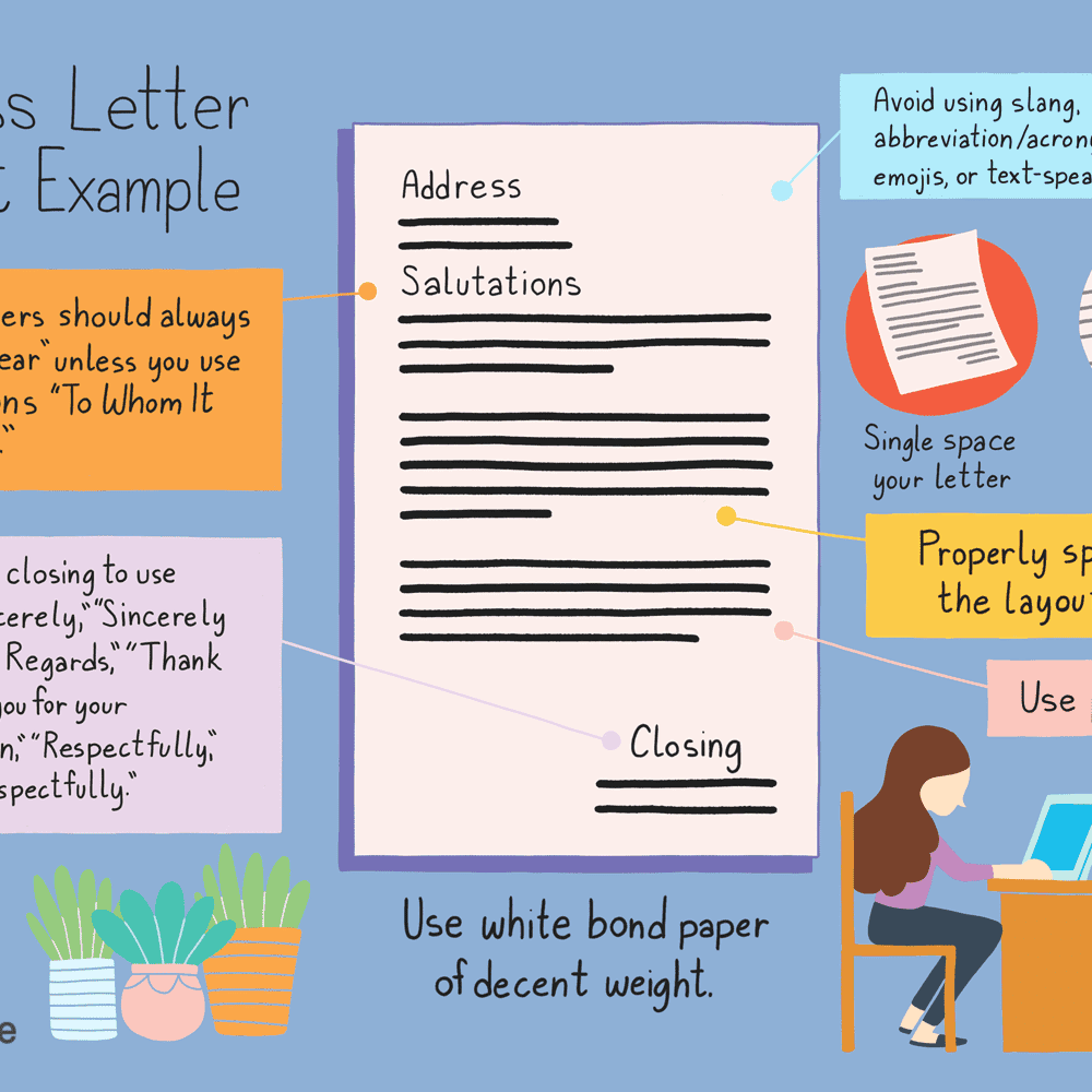 Business Letter Format Line Spacing - Birthday Letter