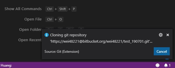 Blog of Wei-Hsiung Huang: How to use Bitbucket in VS Code