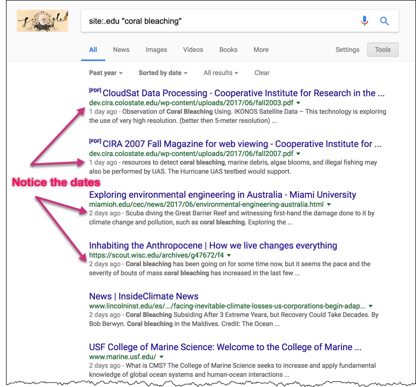 SearchReSearch: How to sort Google search results by date