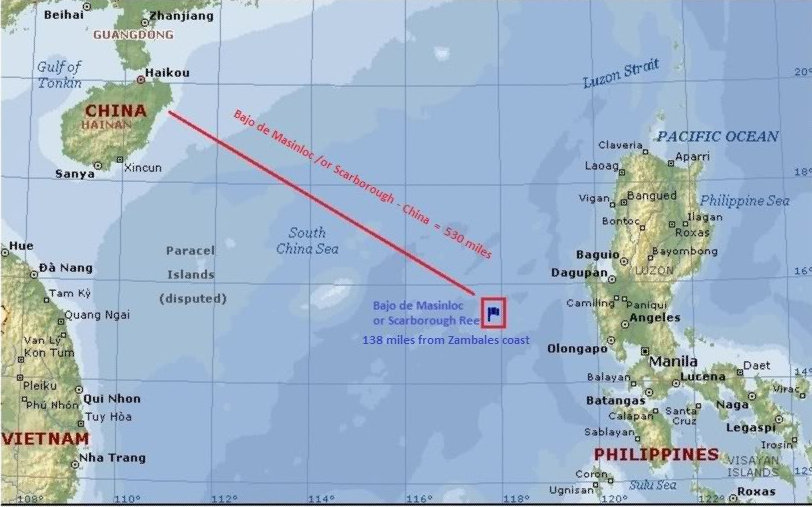 China building up South China Sea Scarborough Shoal 140 miles from ...