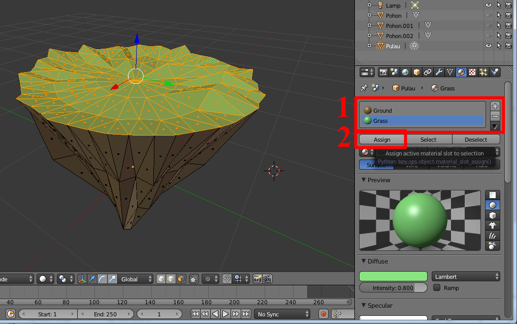 Blender Tutorial : Low Poly ~ Model Low Poly pada Blender [part 2]