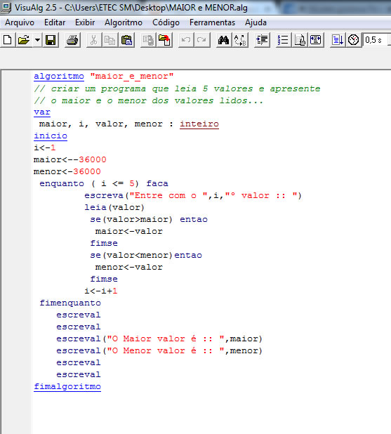 Universo Técnico: VisuAlg: Looping Enquanto