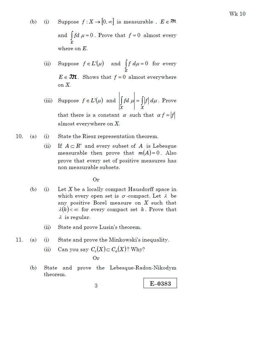 Alagappa University M.Phil.Mathematics ANALYSIS APRIL 2019 Question ...