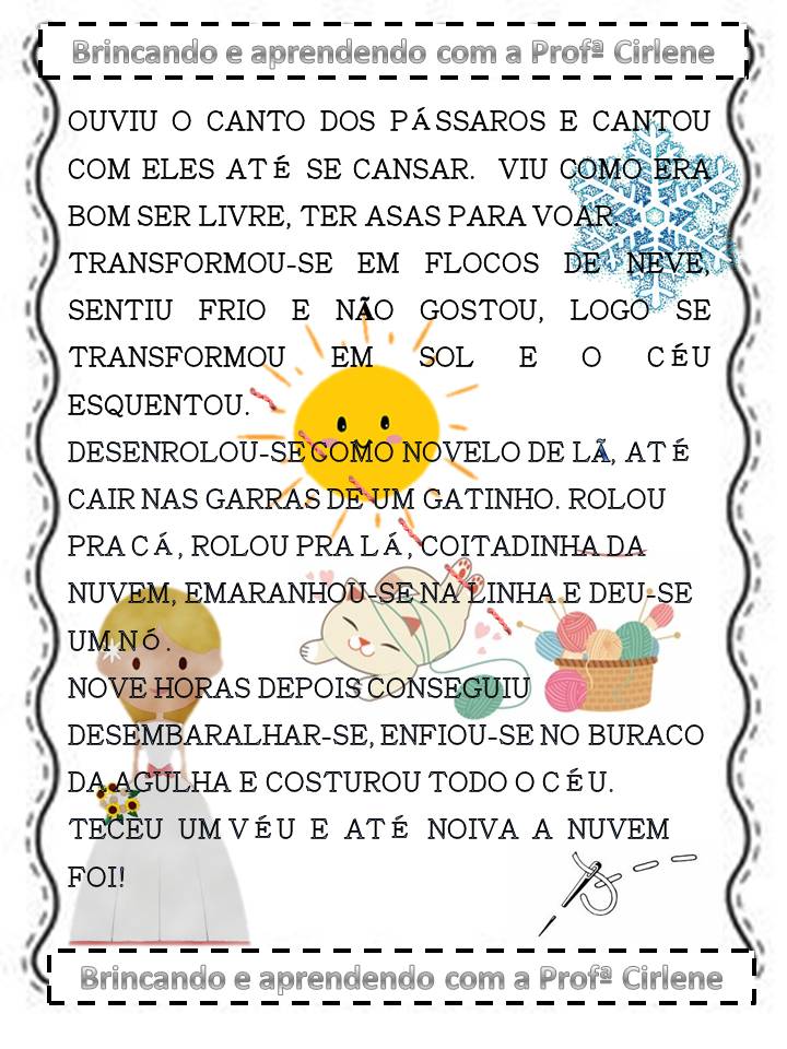 Aprendendo Com a Prof.Cirlene: ATIVIDADE LETRA N - INTERPRETAÇÃO DE TEXTO