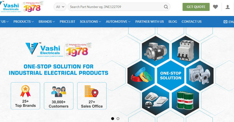 Ecom Platform of Vashi Electricals