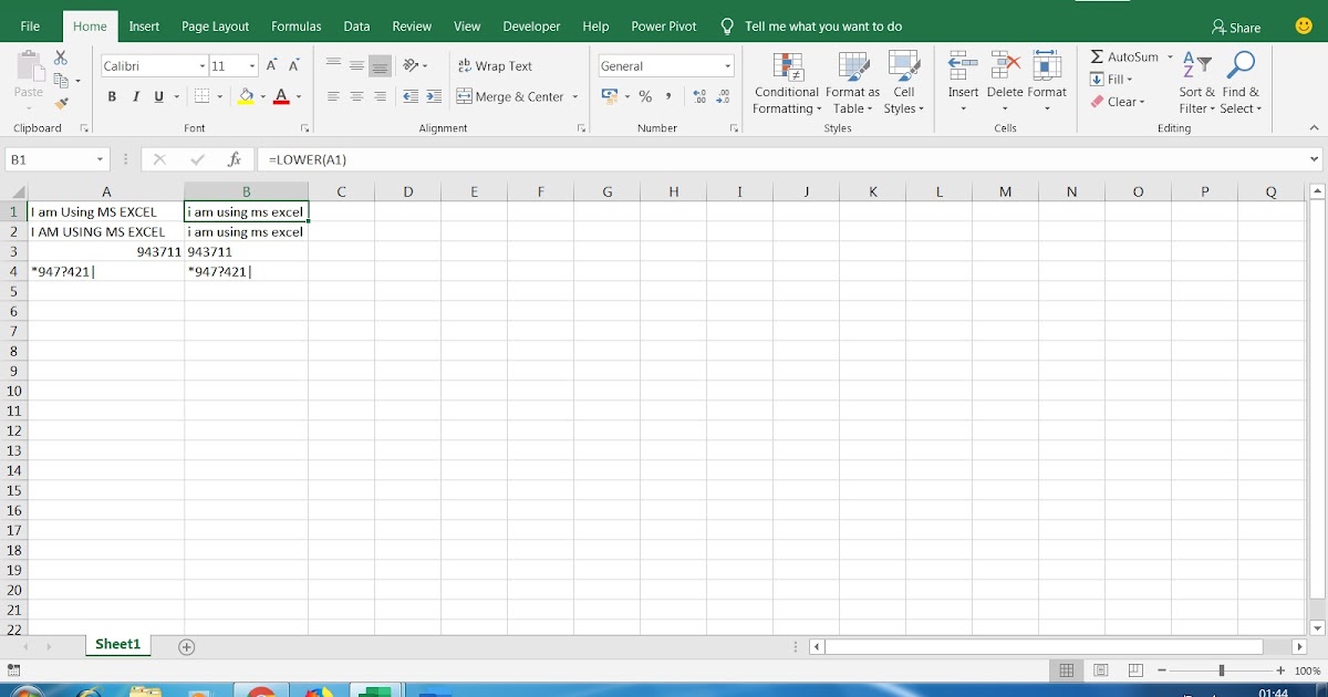 Excel Tricks: Lower Function in Excel