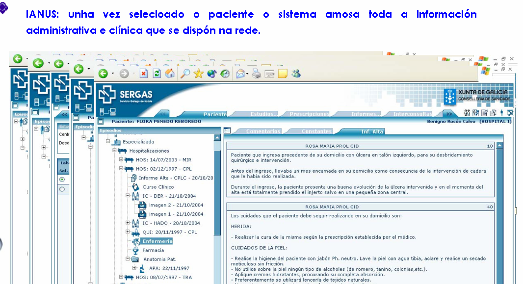 A asistencia nun click: IANUS- historia clínica