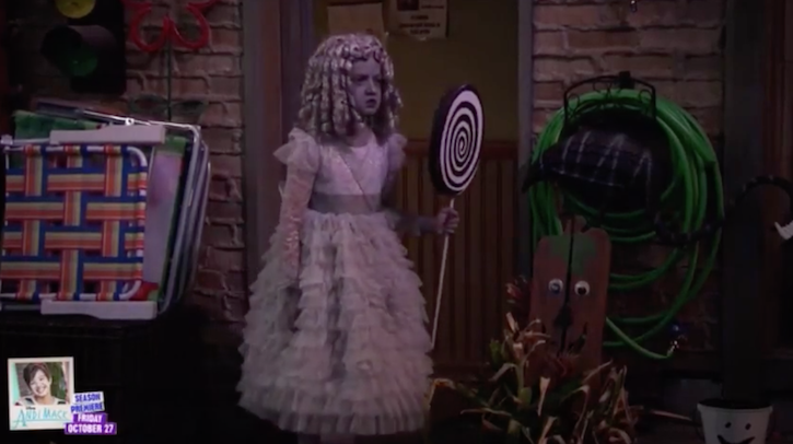 Downstairs, a Trick Or Treater has arrived! Woohoo!