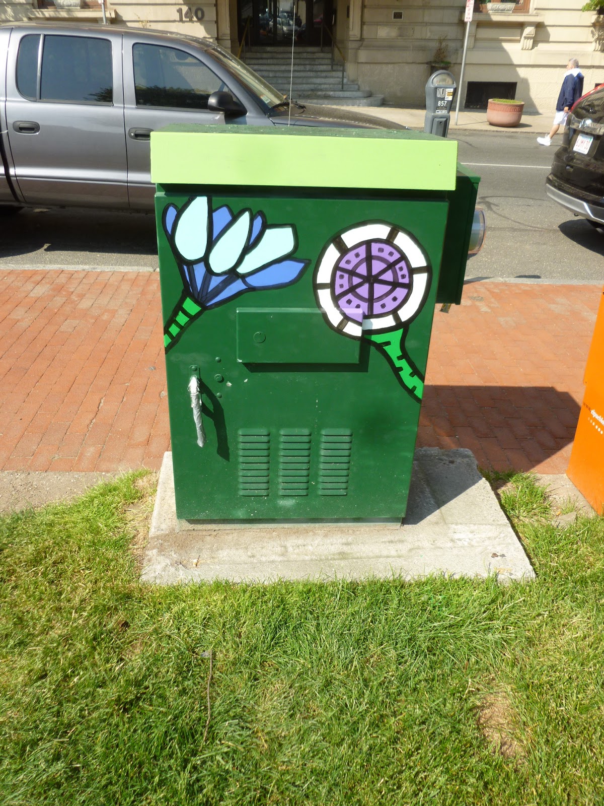Photo-ops: Decorated Utility Box - Whimsical Flowers - Springfield, MA