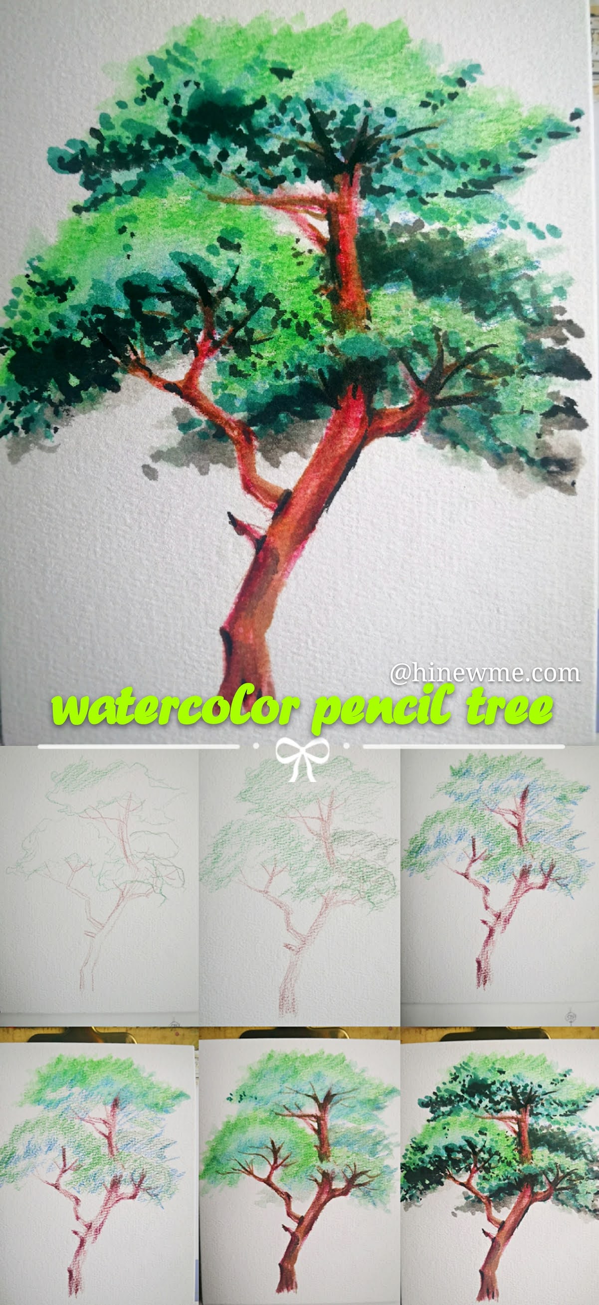 2+How to draw a watercolor tree step by step tutorial easy