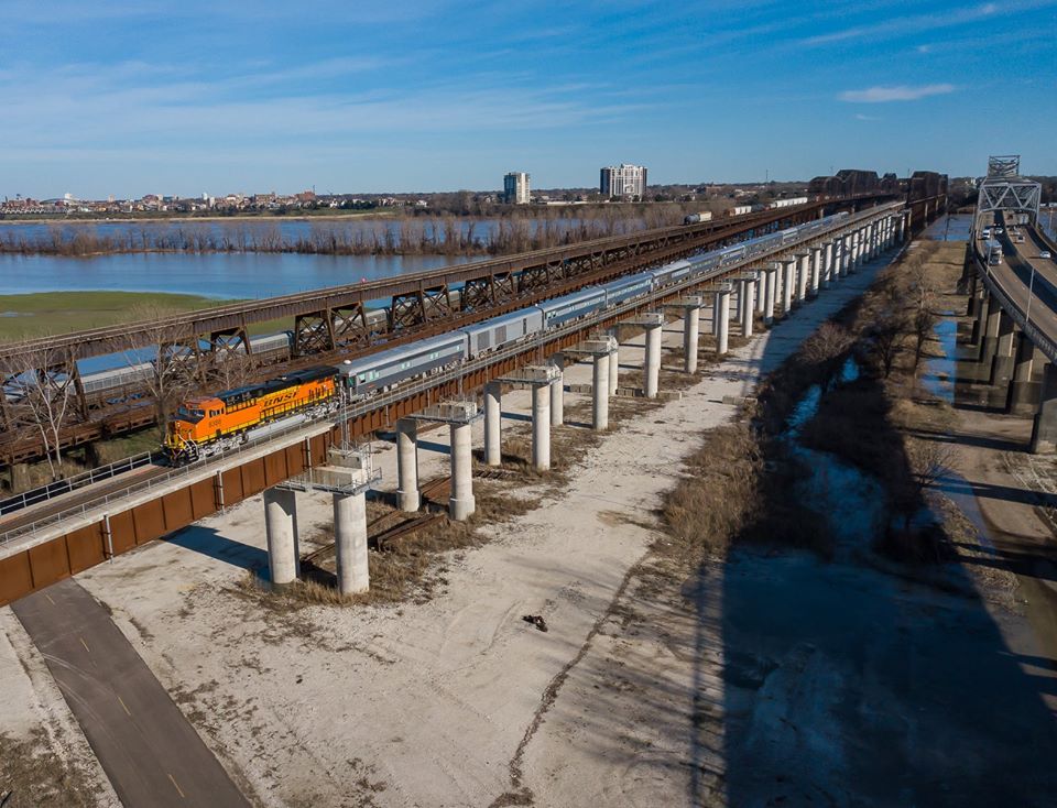 Industrial History: 1892 BNSF/BN/Frisco Bridge over Mississippi at ...
