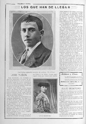 PEÑA TAURINA GIJONA: JOSE TUÑÓN UN TORERO NACIDO EN GIJON