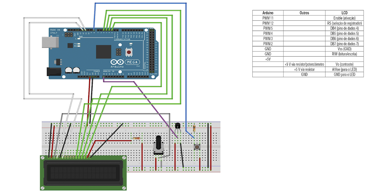 Arduino - Vladcontrol: Controle Básico de um LCD 16x2