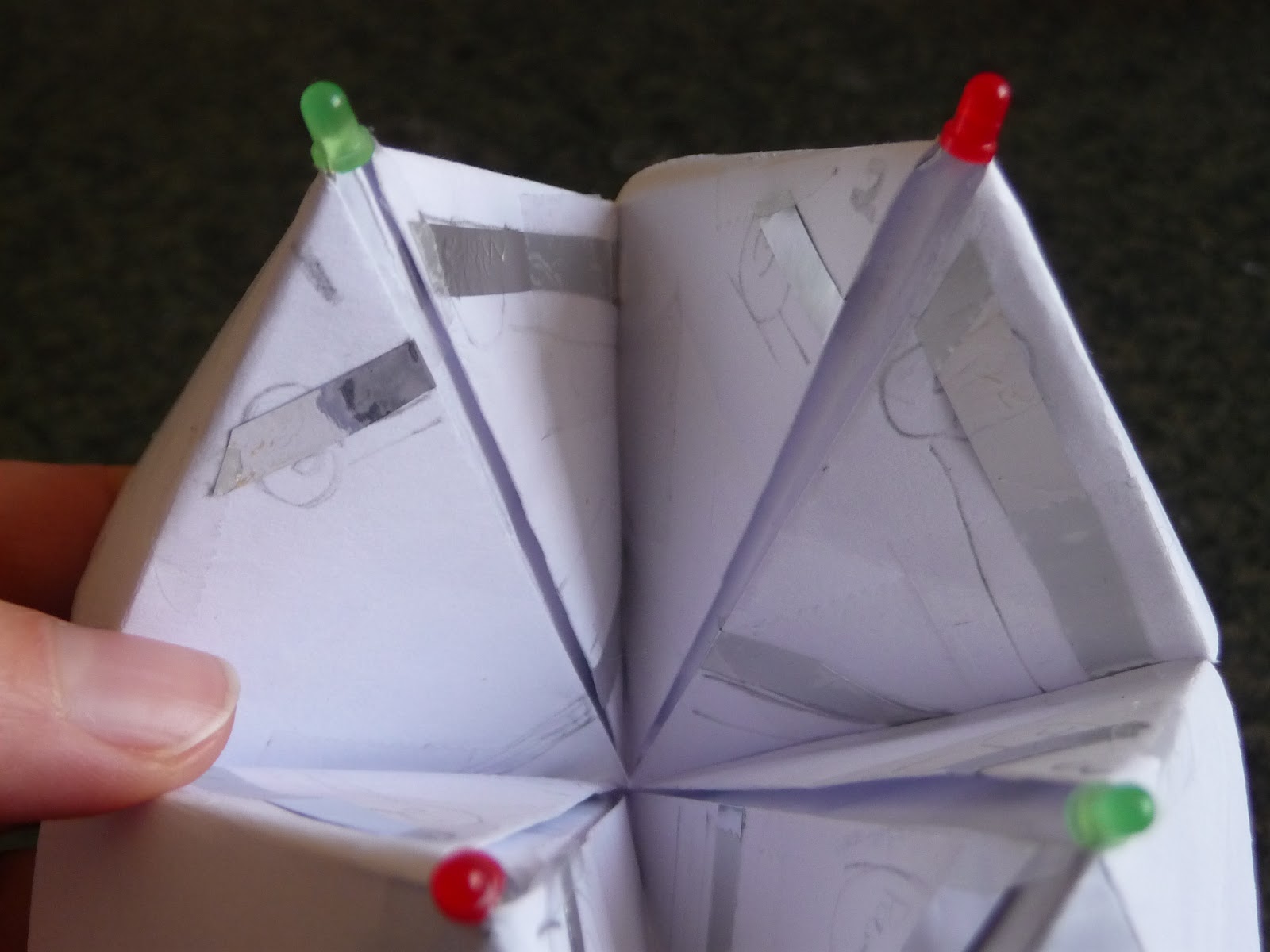 Garden of Forking Paths: Origami Electric LED Fortune Teller v1.0