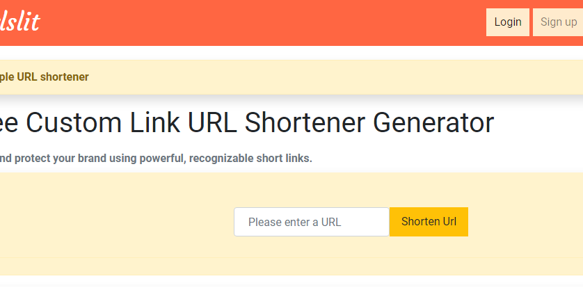 Custom Link URL Shortener