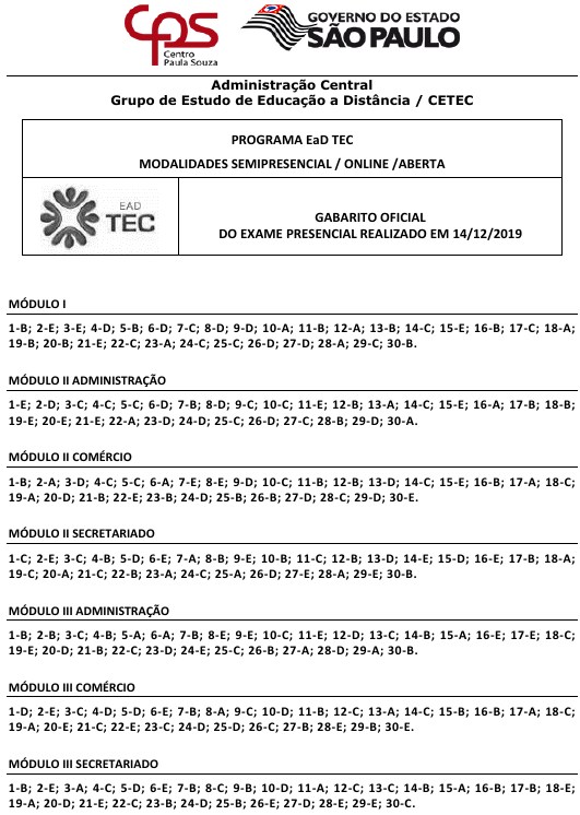 CPS EaD Gabarito Do Exame Presencial De Certifica o De 14 12 2019 cps-ead-gabarito-do-exame-presencial-de-certifica-o-de-14-12-2019