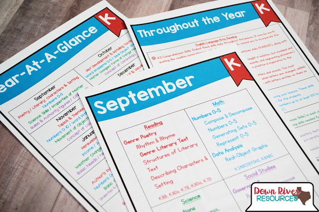 Kindergarten Pacing Calendar