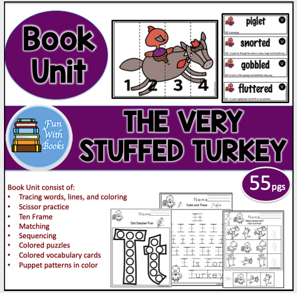 THE VERY STUFFED TURKEY BOOK UNIT ~ Book Units by Lynn