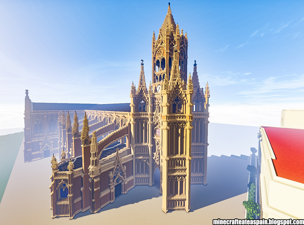 Réplica Minecraft de la Catedral del Buen Pastor, Donostia, España