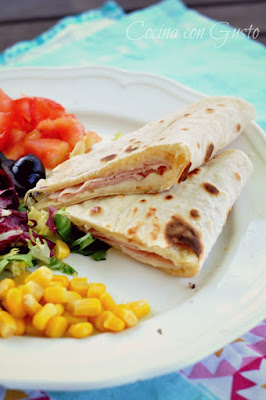 Cocina con gusto: Wraps de jamón queso y.......