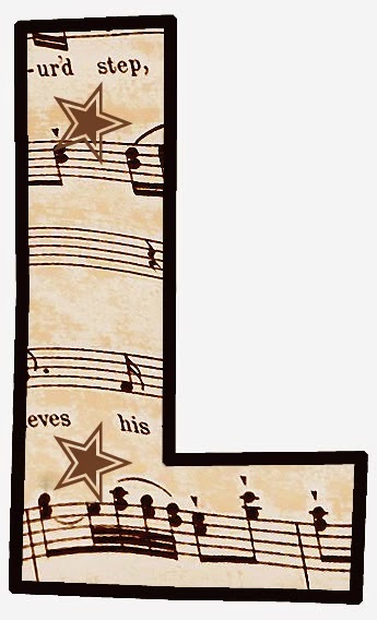 Music alphabet clipart