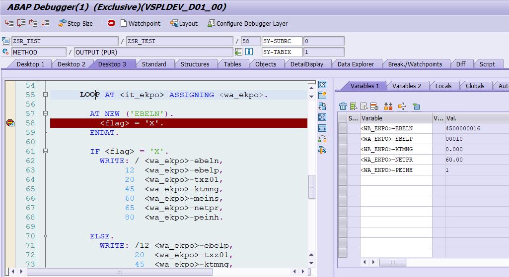 SAP ABAP 4 Tutorial: Field Symbol in Control Break Statement