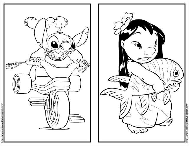 Mamá Decoradora: Librito para colorear gratis de Lilo & Stitch