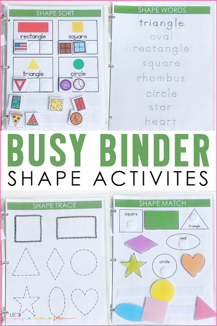 Busy Binder Activities | Lets Play.Learn.Grow