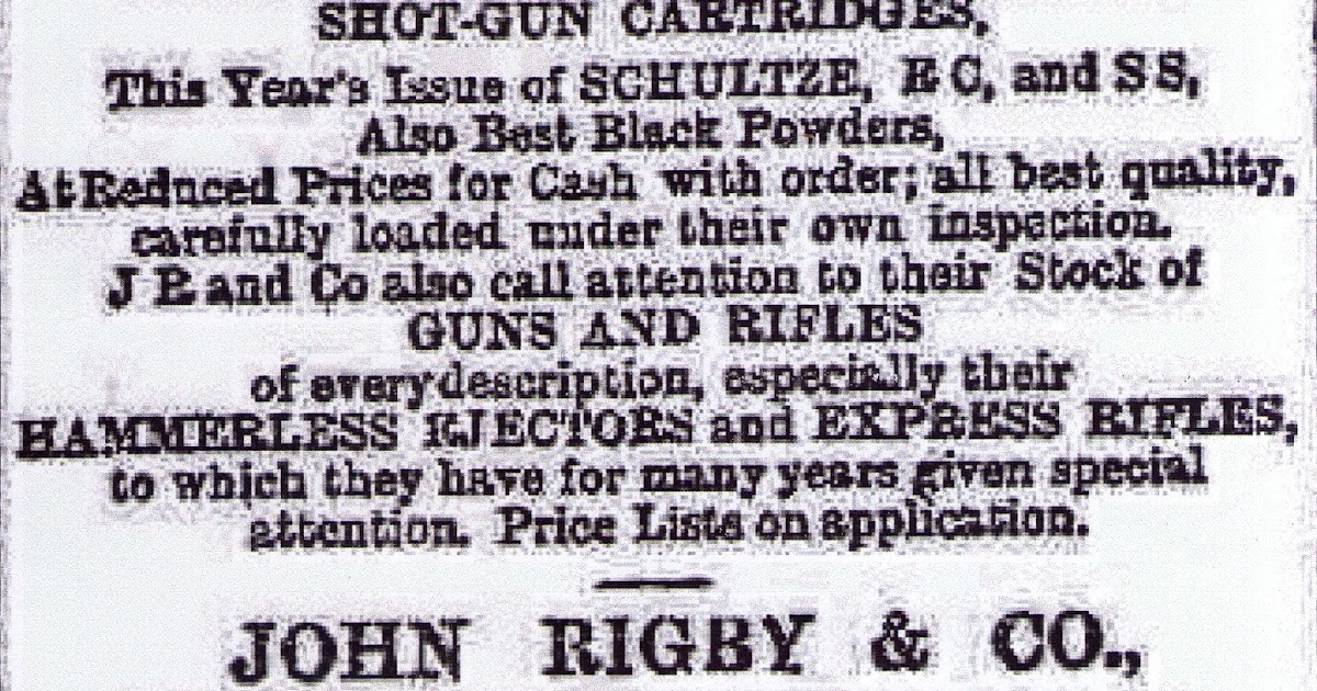 New Website: John Rigby & Co.. Dublin & London 1891.